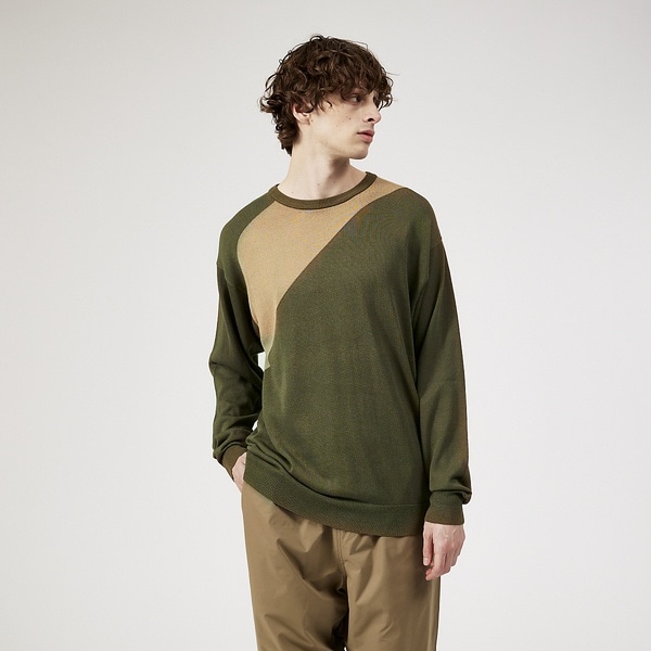 5351プール・オム（5351POUR LES HOMMES）/【5/】スラッシュ ロングスリーブニット