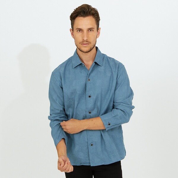 5351プール・オム（5351POUR LES HOMMES）/クールメッシュジャガードシャツブルゾン