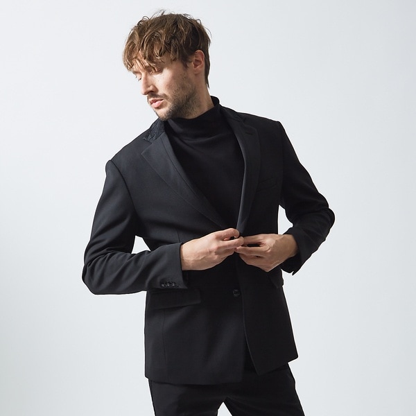 5351プール・オム（5351POUR LES HOMMES）/【セットアップ対応】ハイストレッチ ニットコンビ ジャケット