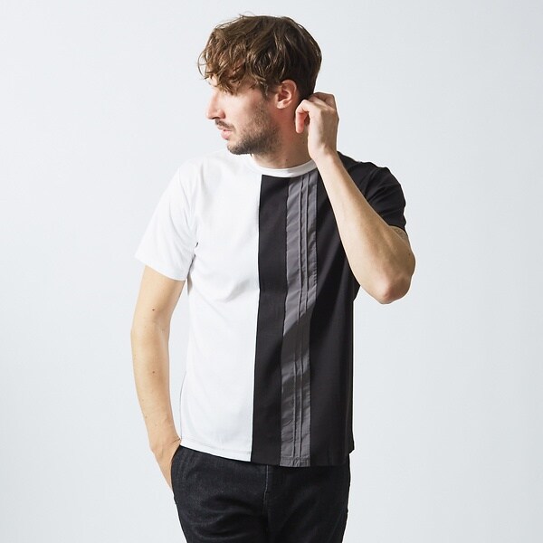 5351プール・オム（5351POUR LES HOMMES）/異素材カラーブロック 半袖Tシャツ