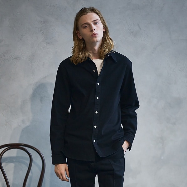 5351プール・オム（5351POUR LES HOMMES）/【セットアップ対応】ストレッチ デニムシャツ