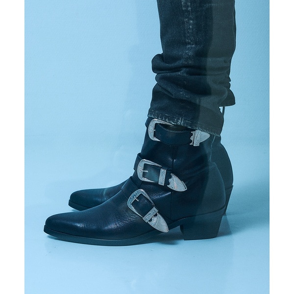 5351プール・オム（5351POUR LES HOMMES）/ハイヒール バックルストラップ カスタム サイドジップ ブーツ