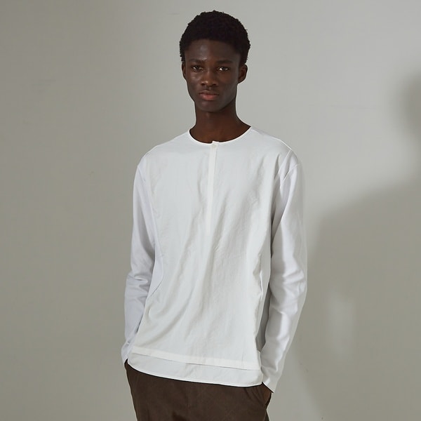 5351プール・オム（5351POUR LES HOMMES）/フィブリル ヘンリーネック 長袖Tシャツ