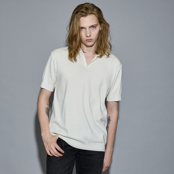 5351プール・オム（5351POUR LES HOMMES）/【定番人気】セーターマシーン スキッパー ポロシャツ