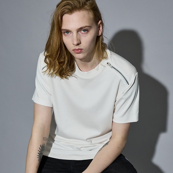 5351プール・オム（5351POUR LES HOMMES）/ジップ 半袖 Tシャツ