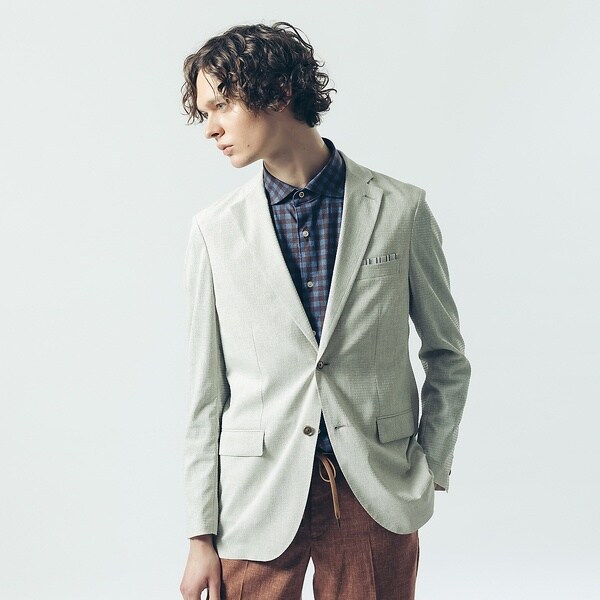 アバハウス（ABAHOUSE）/【FLEX】DotAir サッカーツイルプリント ジャケット(セットアップ対応)