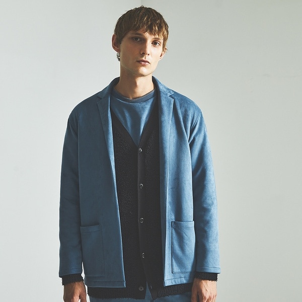 アバハウス（ABAHOUSE）/【セットアップ対応】シルキー ネオスエード ボタンレスカーディガン / ジャケッ