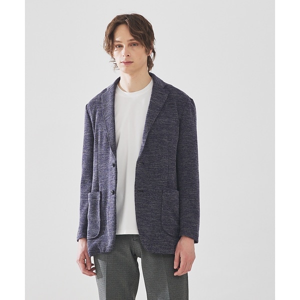 アバハウス（ABAHOUSE）/ウールミックス ツイードライク ジャージージャケット