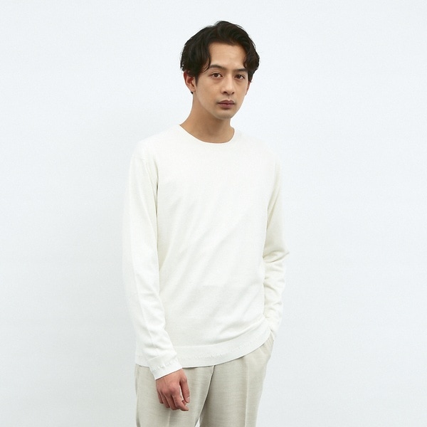 アバハウス（ABAHOUSE）/【カシミヤブレンド】ハイゲージ クルーネック ニット