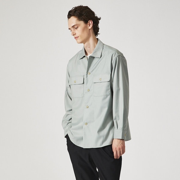 アバハウス（ABAHOUSE）/【インバーテッドプリーツ】ワーク シャツブルゾン / オーバーシャツ