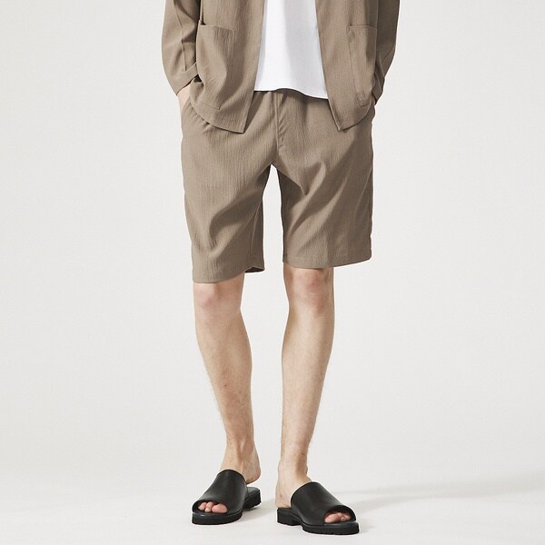 アバハウス（ABAHOUSE）/【セットアップ対応】ストレッチクレープ イージーショーツ