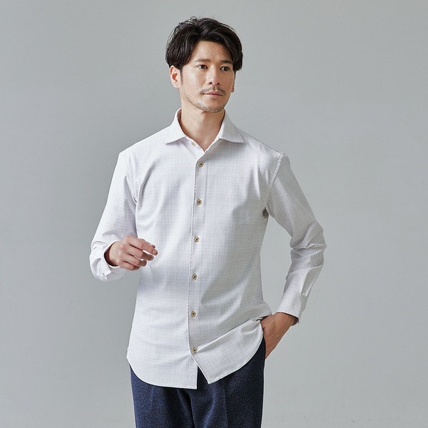 アバハウス（ABAHOUSE）/【FLEX SHIRTS】マルチストレッチ スラブ チェック シャツ