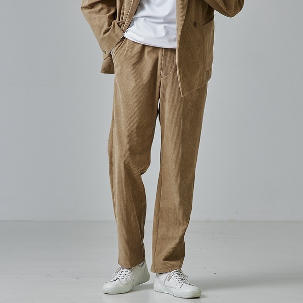 アバハウス（ABAHOUSE）/【セットアップ対応】ストレッチ コーデュロイ ワイドテーパード パンツ
