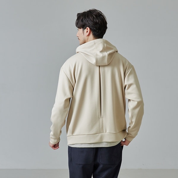 アバハウス（ABAHOUSE）/【インバーテッドプリーツ】ジップパーカー / ダンボールニット