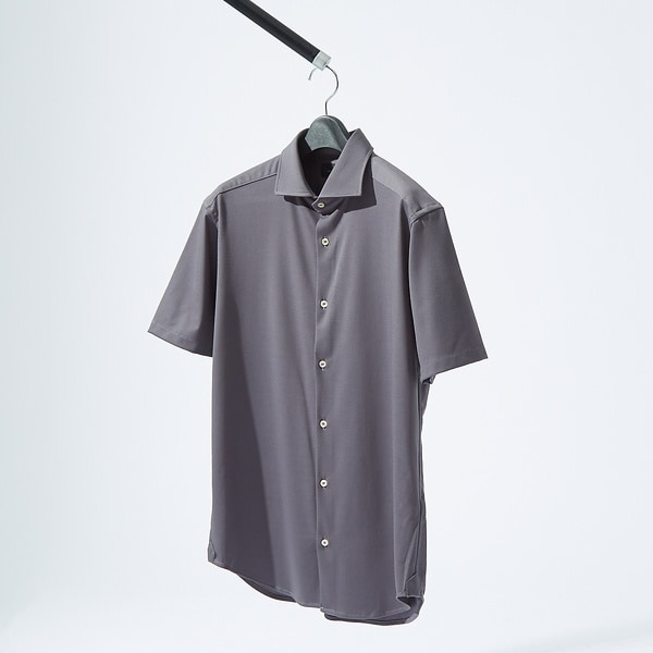 アバハウス（ABAHOUSE）/【接触冷感】アイスピケ ストレッチ 半袖シャツ / FLEX SHIRTS