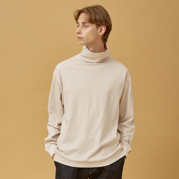 アバハウス（ABAHOUSE）/【フロントスリット】タートルネック 長袖Tシャツ