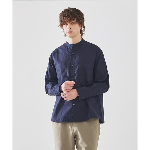 アバハウス（ABAHOUSE）/センタータック バンドカラーシャツ