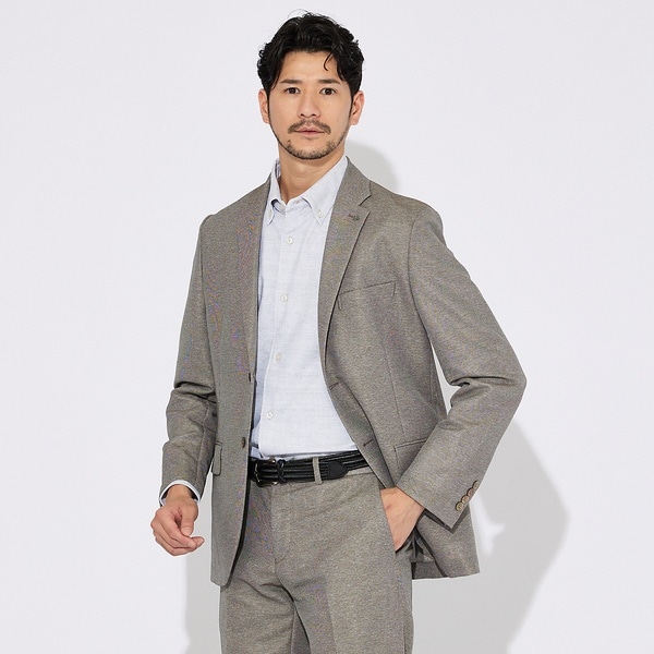 アバハウス（ABAHOUSE）/【セットアップ対応/FLEX JACKET】TOP調 カラミ メッシュ ナチュラ