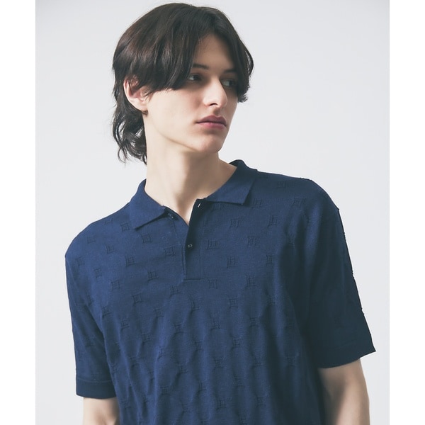 アバハウス（ABAHOUSE）/【レーヨン×ラミー】ニットポロシャツ