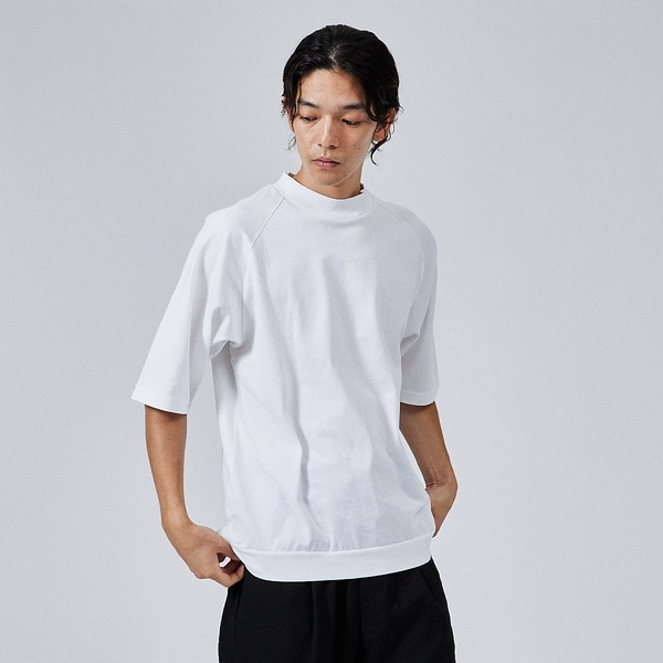 アバハウス（ABAHOUSE）/【モックネック】度詰め天竺　ラグランスリーブＴシャツ