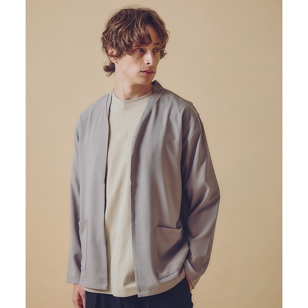 アバハウス（ABAHOUSE）/【ノーカラー】ライト ジョーゼット カーディガン / ボタンレスカーディガン