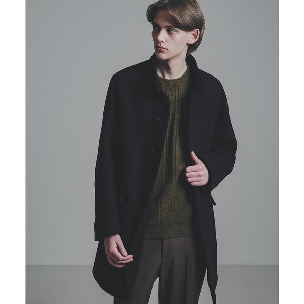 アバハウス（ABAHOUSE）/【メリノウール】リバースカルゼ メルトン スタンドカラーコート