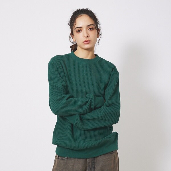 アバハウス（ABAHOUSE）/【JEMORGAN/ジェーイーモーガン】ビッグワッフル クルーネック カットソー