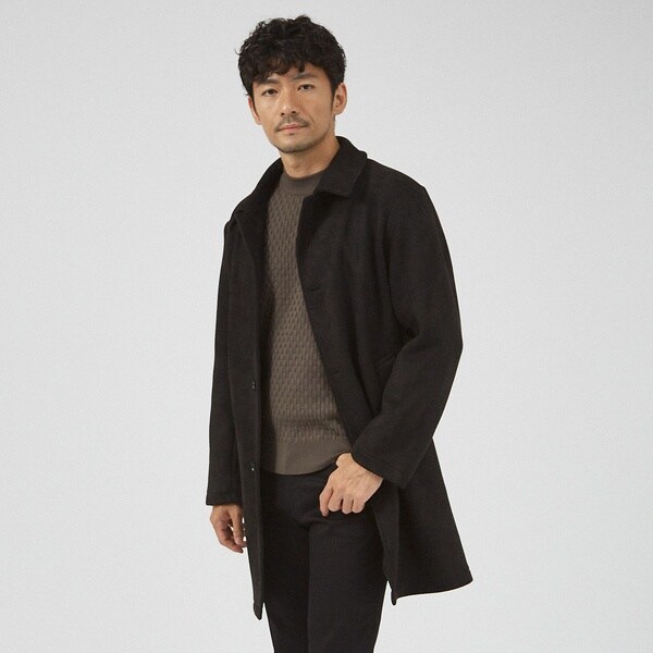 アバハウス（ABAHOUSE）/【ネオスエード】フリース ステンカラーコート