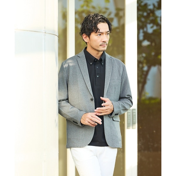 アバハウス（ABAHOUSE）/【セットアップ対応】カシミヤタッチ ピーチ起毛 ストレッチ ジャケット