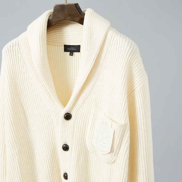 アバハウス（ABAHOUSE）/【メランジ】畦編みショールカラーカーディガン