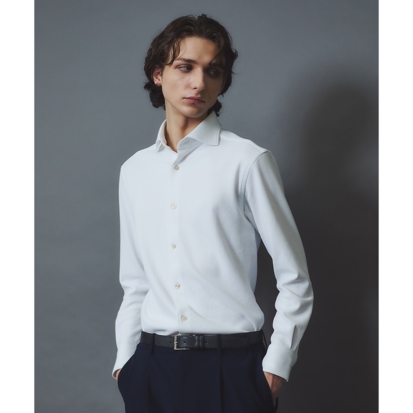 アバハウス（ABAHOUSE）/【FLEX SHIRTS】COOLMAX EcoMade ダブルピケ ジャージシ