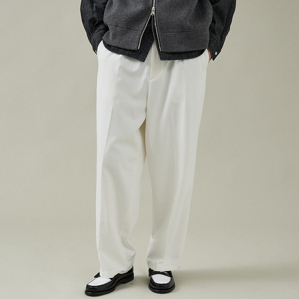 アバハウス（ABAHOUSE）/デニムライク ワイドストレート スラックス / ワイドパンツ