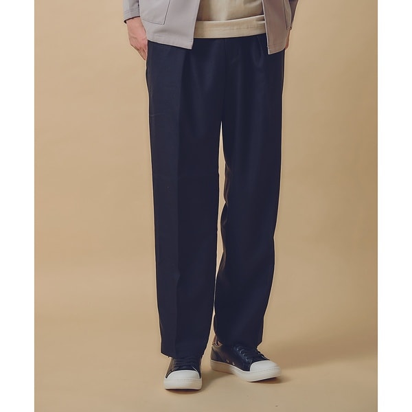 アバハウス（ABAHOUSE）/ドレープ ウール インタック スラックス / ワイドストレート