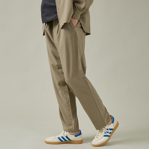 アバハウス（ABAHOUSE）/【セットアップ対応】1タックテーパード イージーパンツ / イージーケア / ス