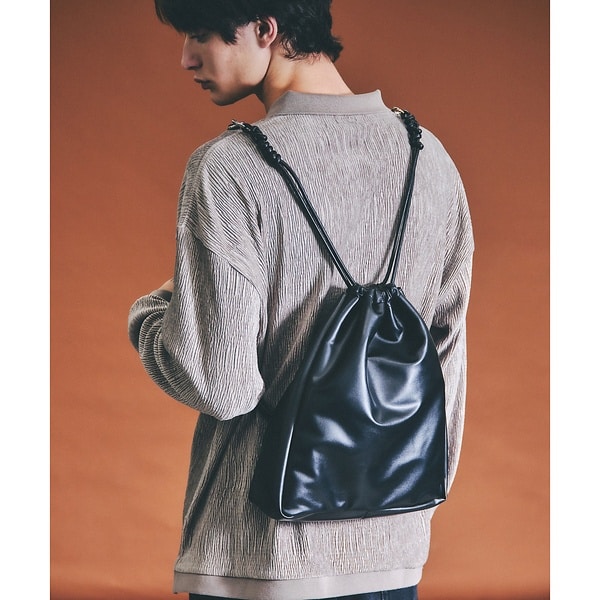 アバハウス（ABAHOUSE）/【マルチウェイ】 フェイクレザー 巾着ナップサック / ショルダーバッグ / ユ