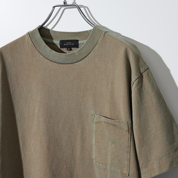 アバハウス（ABAHOUSE）/【シャンブレー加工】ポケットＴシャツ / 製品染めＴシャツ