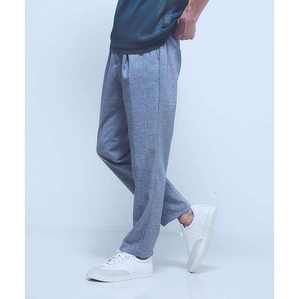 アバハウス（ABAHOUSE）/ウールフェイス＆ドライタッチ  1プリーツ イージーパンツ / スリムテーパード