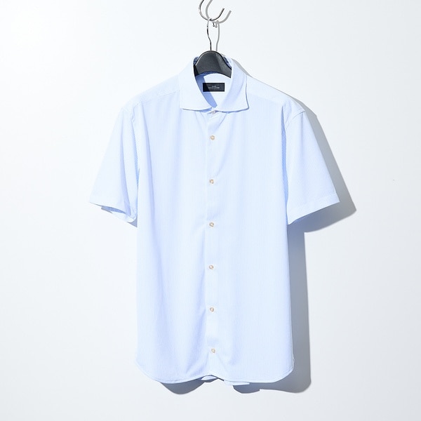 アバハウス（ABAHOUSE）/ハイストレッチ バックストライプ半袖シャツ【FLEX SHIRTS】