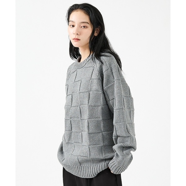 アバハウス（ABAHOUSE）/【FORTUNA/フォルトゥナ】ECOTEC−Knit/編み込み風ニットプルオー