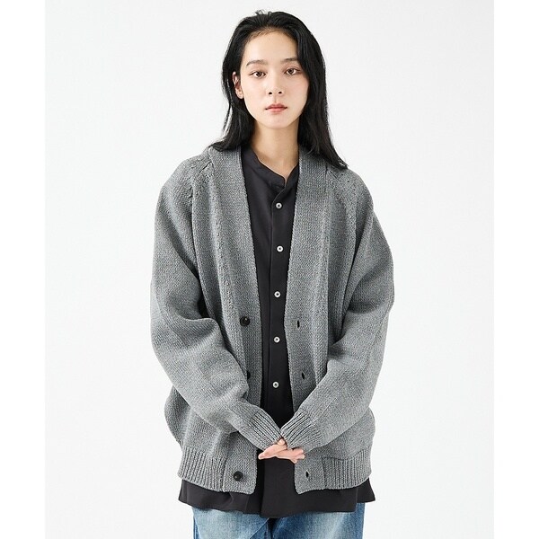 アバハウス（ABAHOUSE）/【FORTUNA/フォルトゥナ】ECOTEC−Knit /オーバーサイズ カーデ