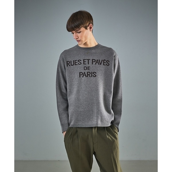 アバハウス（ABAHOUSE）/ジャガードロゴニット プルオーバー / オーバーサイズ / LE TRIO AB