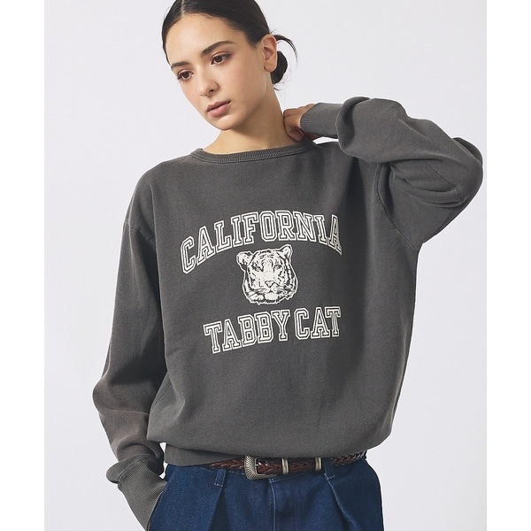 アバハウス（ABAHOUSE）/【MIXTA/ミクスタ】TABBY CAT CREW NECK SWEAT /M
