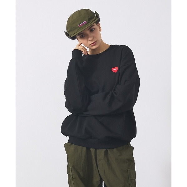 アバハウス（ABAHOUSE）/【POLER / ポーラー】HEART LOGO EMBROIDERY CREW