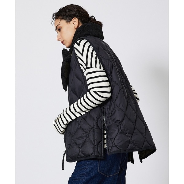 アバハウス（ABAHOUSE）/【TAION/タイオン】ミリタリー VネックWジップ ダウンベスト−ソフトシェル