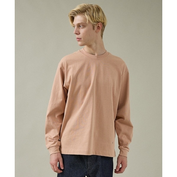 アバハウス（ABAHOUSE）/ワンポイント刺繍　クルーネック長袖Tシャツ