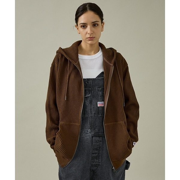 アバハウス（ABAHOUSE）/【JEMORGAN /ジェーイーモーガン】ビッグワッフルWジップパーカー/フーデ