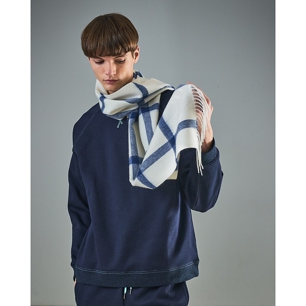 アバハウス（ABAHOUSE）/ウール×カシミヤ　チェック マフラー / ON・OFF兼用