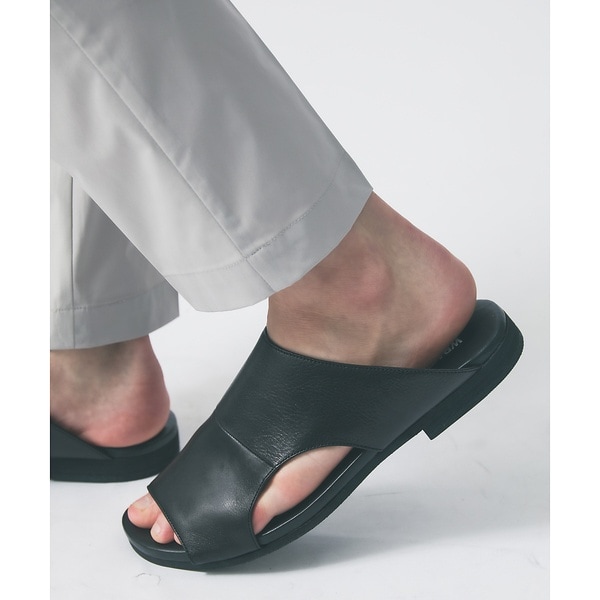 アルフレッド・バニスター（alfredoBANNISTER）/【WRAP SHOES】レザーサイドキャビティ スライド サンダル