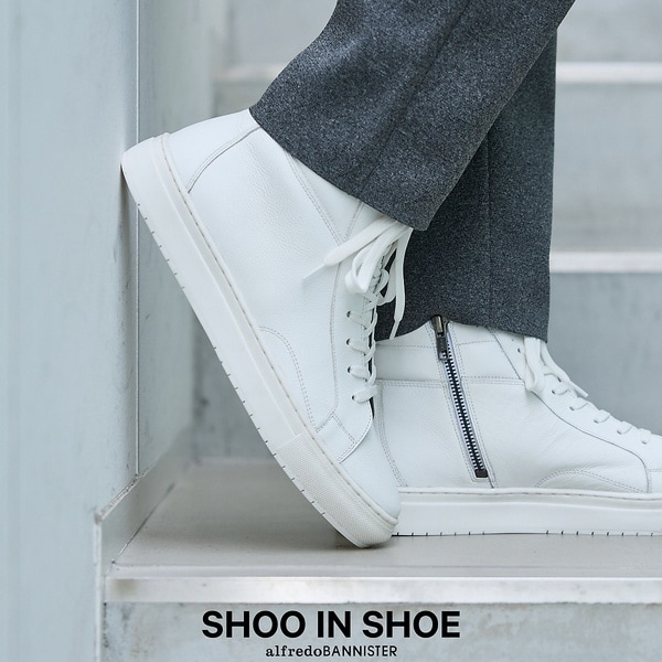 アルフレッド・バニスター（alfredoBANNISTER）/サイドジップ ハイカット レザースニーカー