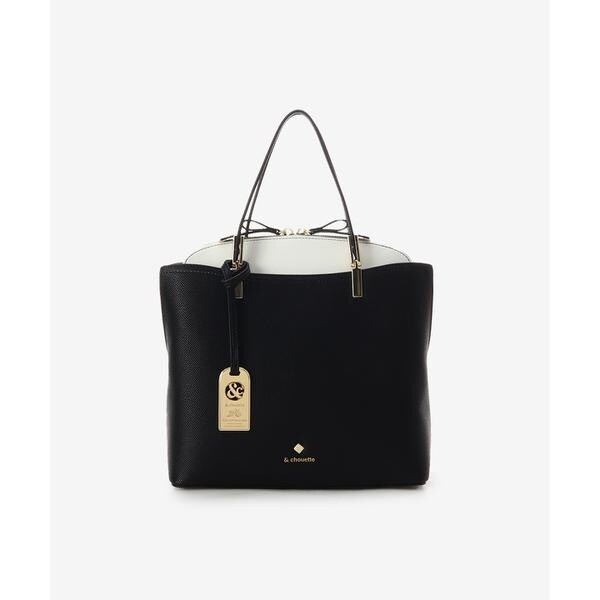 アンドシュエット（& chouette）/ハンドル金具バイカラー ハンドバッグ